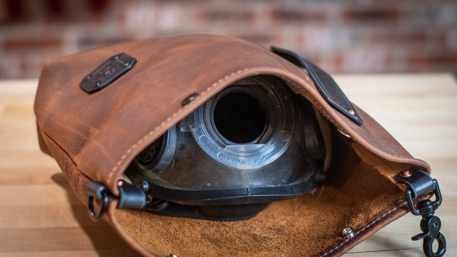 Leather SCBA Mask Bag - Axe and Awl Leatherworks - Customizable