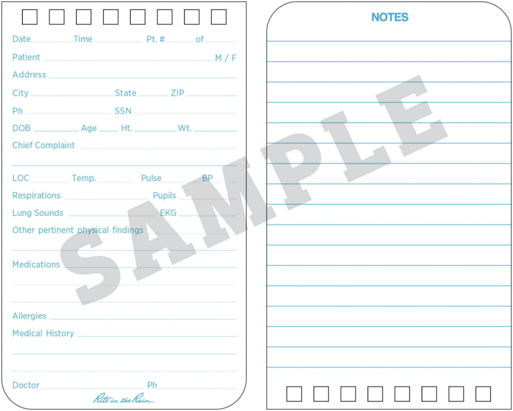 EMS Vitals Notebook - Axe and Awl Leatherworks - Rite in the Rain