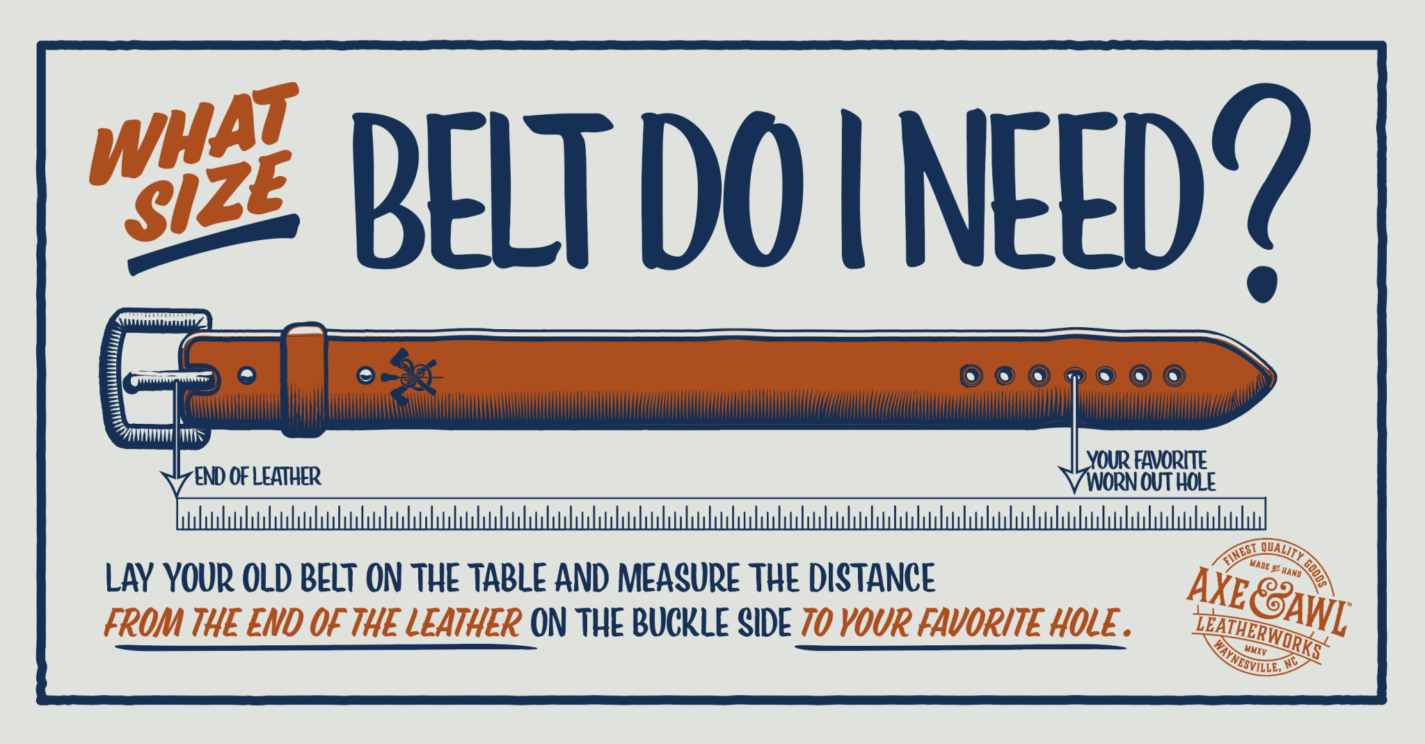 The Daily Belt - Axe and Awl Leatherworks - Customizable