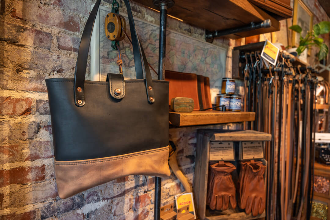 Monarch Leather Tote - Axe and Awl Leatherworks