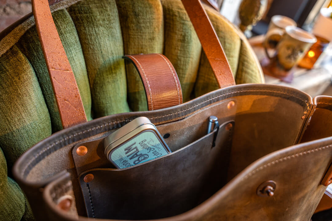 Monarch Leather Tote - Axe and Awl Leatherworks