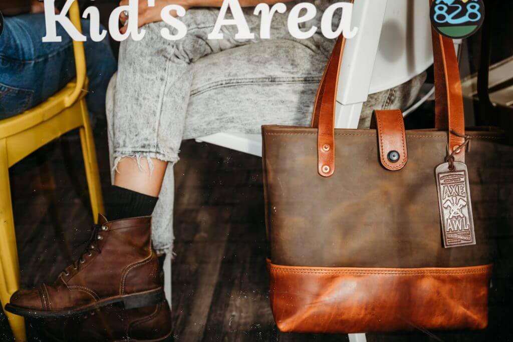 Monarch Leather Tote - Axe and Awl Leatherworks