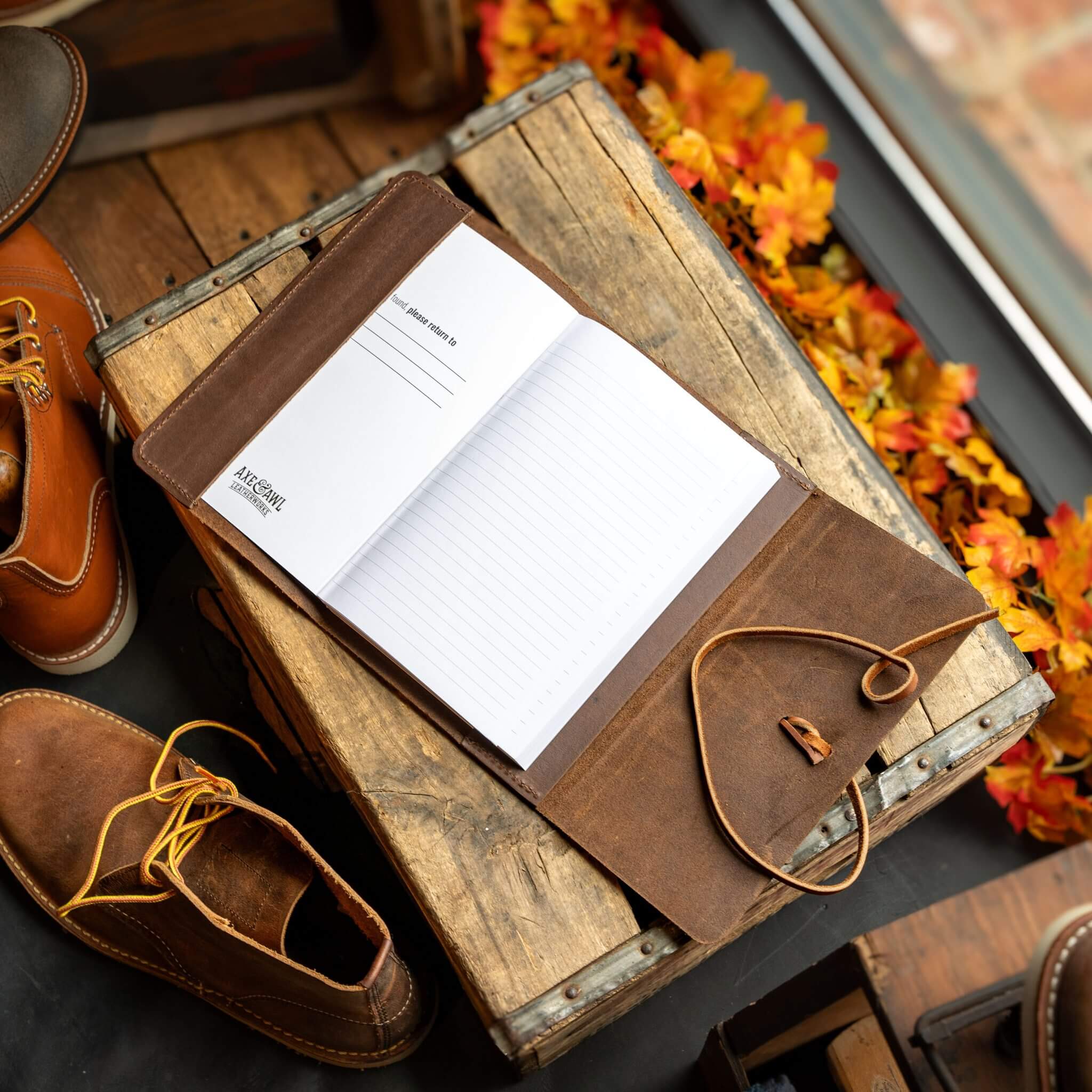 Leather Journal Cover - Axe and Awl Leatherworks