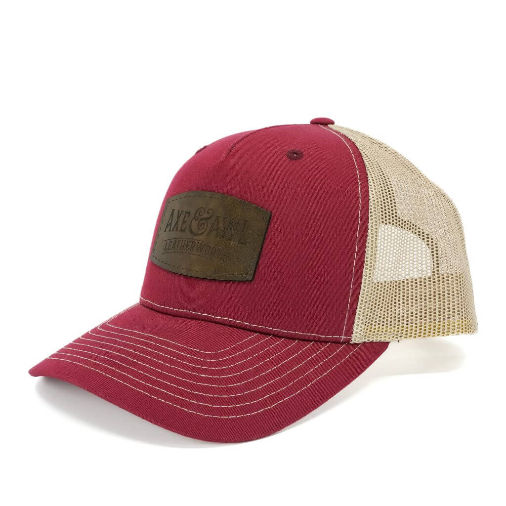 Leather Patch Hat - Axe and Awl Leatherworks - Durable Goods