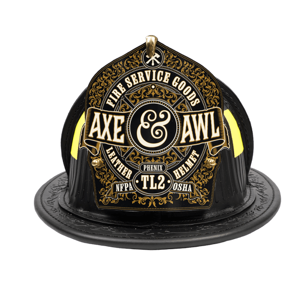 Phenix TL-2 Flat Black Miller Leather Helmet - Axe and Awl Leatherworks