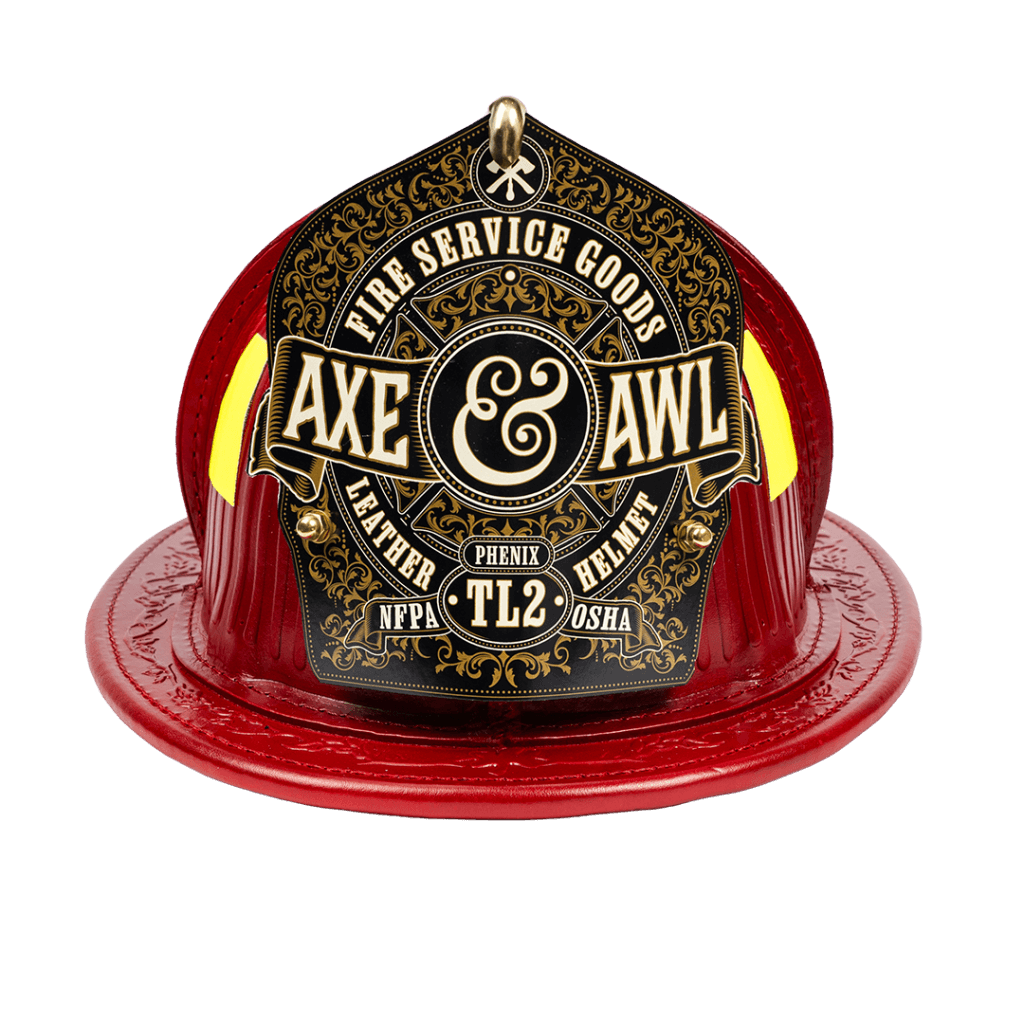 Phenix TL-2 Scarlet Red Miller Leather Helmet - Axe and Awl Leatherworks
